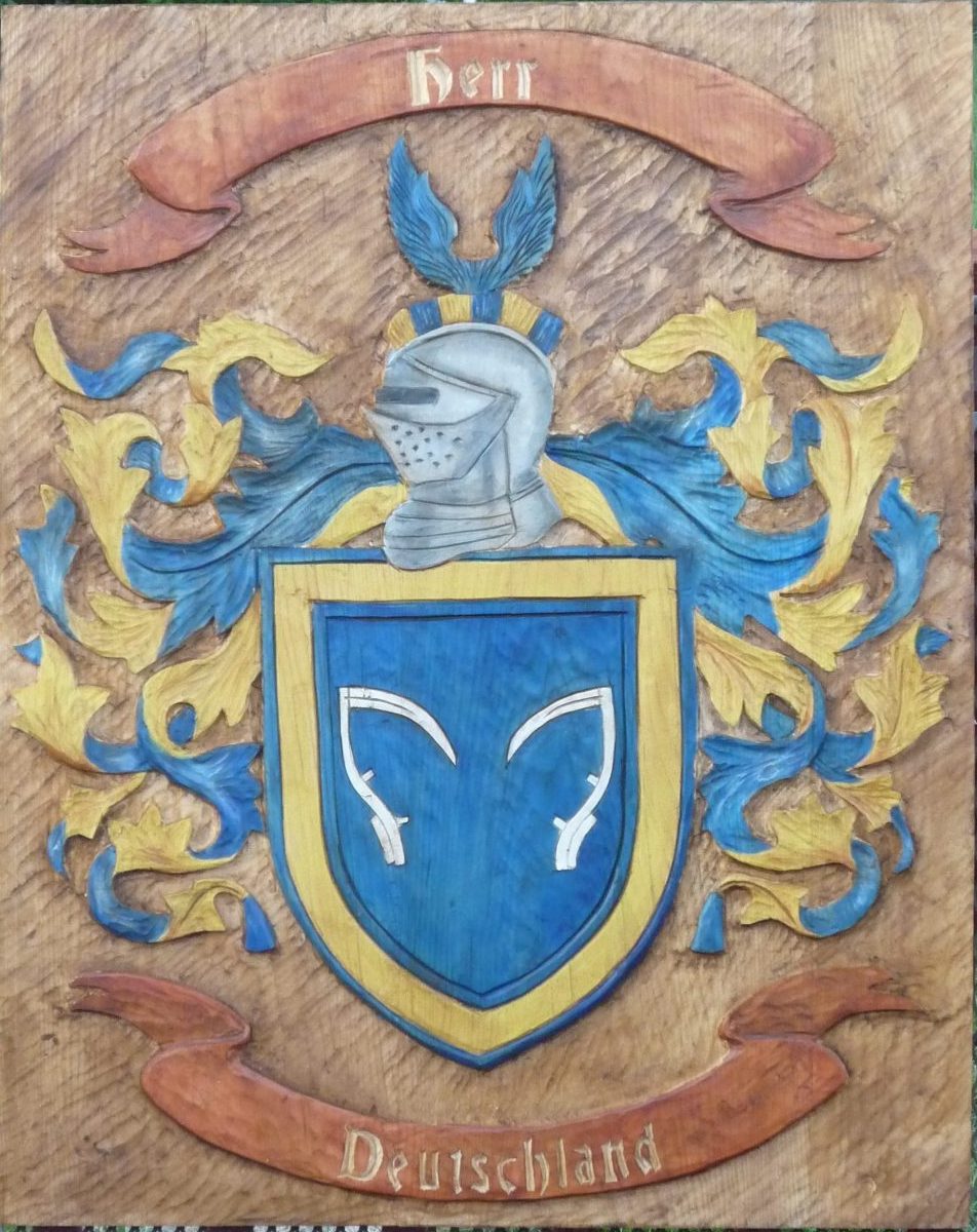 Trade Signs, Family Crests and other signs – David Bignell Wood Sculpture